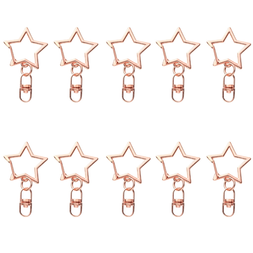 Set of 10 Alloy Star Key Holders Featuring Distinctive Figure 8 Designs ...