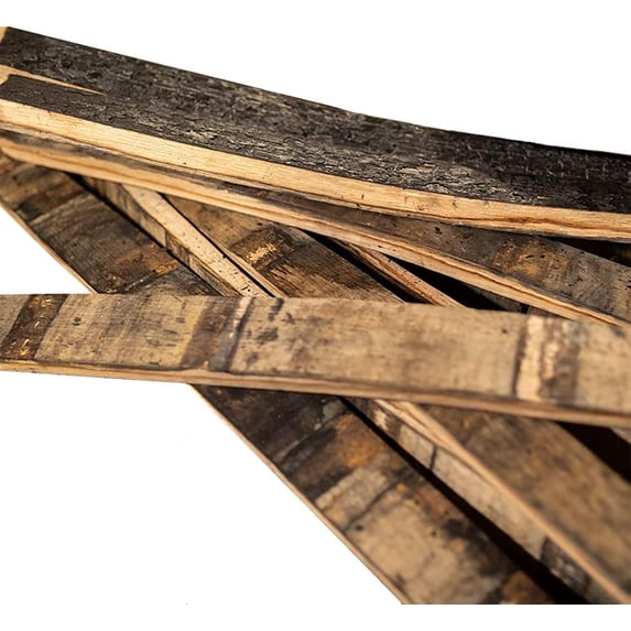 Set of 10 Authentic Bourbon/Whiskey Oak Barrel Staves for DIY Projects ...