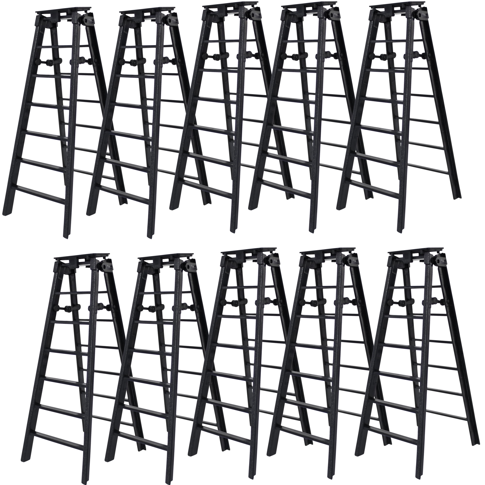 Set of 10 Black Ladders for WWE & AEW Wrestling Action Figures ...