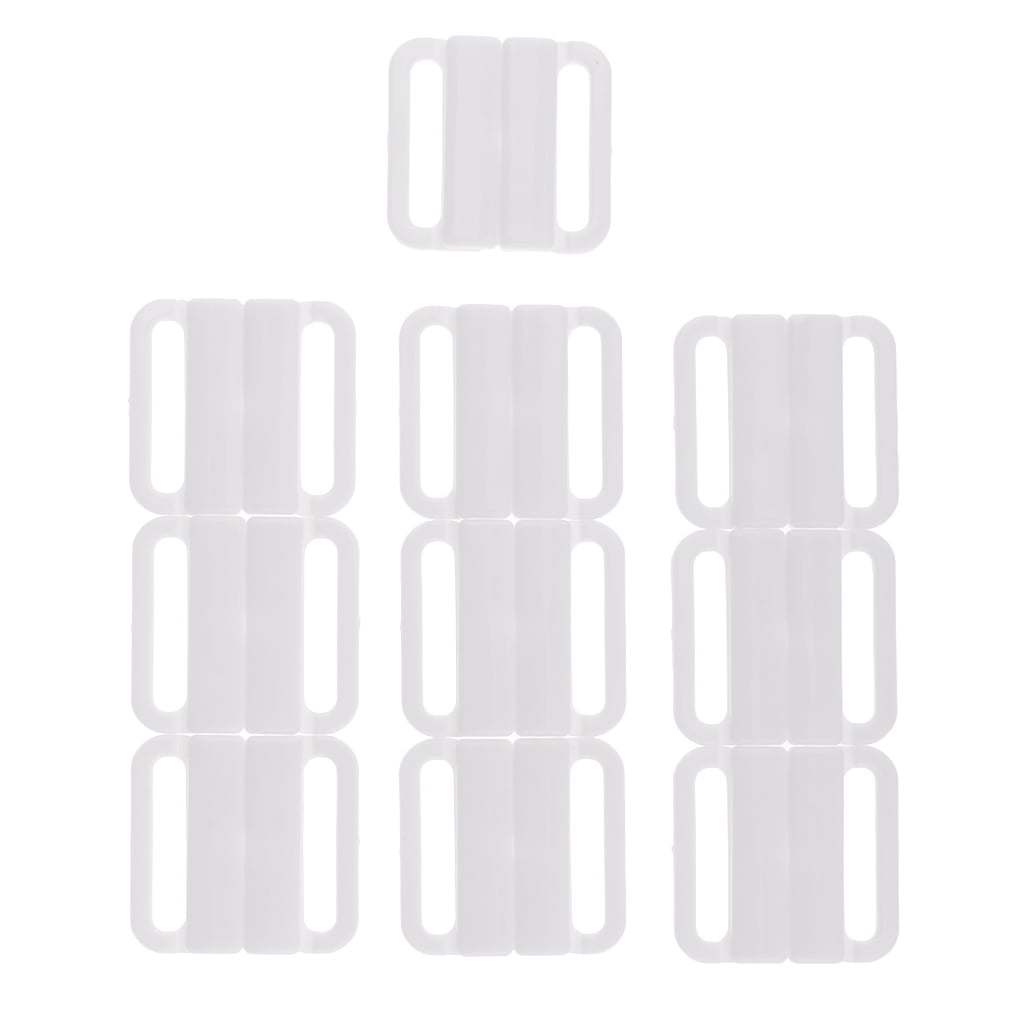 Set of 10 Bra Straps Clips Sewing Bra Rings Buckles Bikini Closure ...