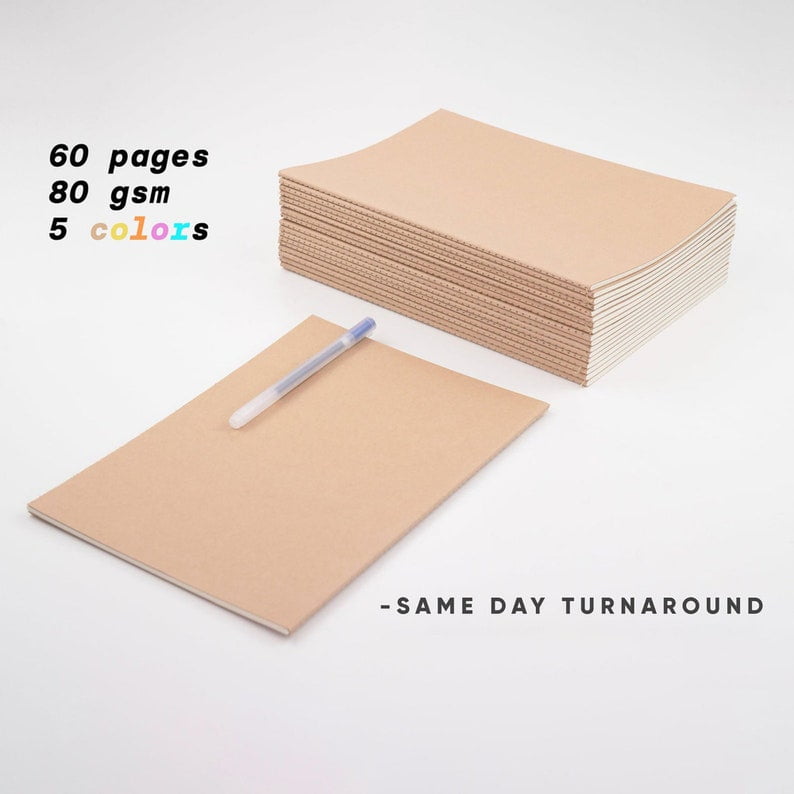 Set of 10 Bulk B5 Notebooks | 7.3 x 10 inch | 60 pages 30 sheets ...