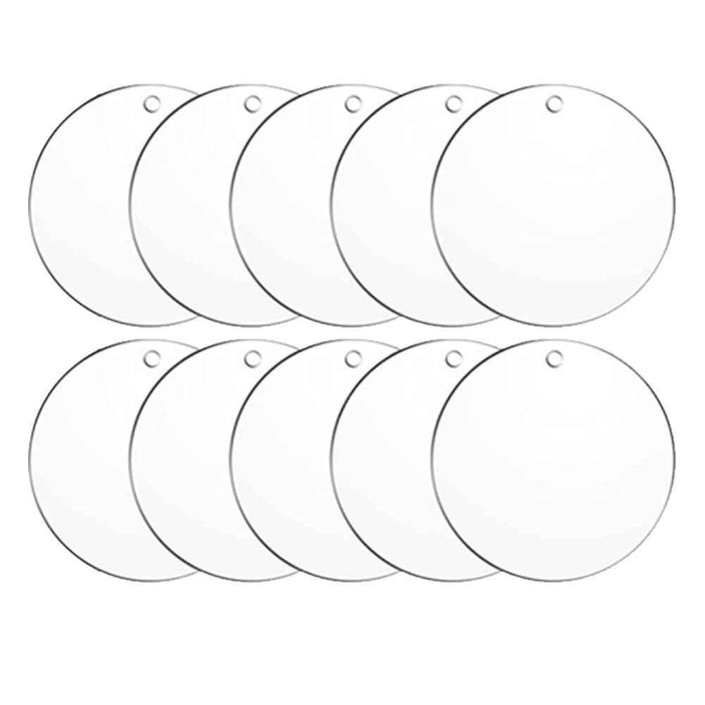 Set of 10 Clear Acrylic Discs for DIY Holiday Decorations 1 96 to 3 93 ...
