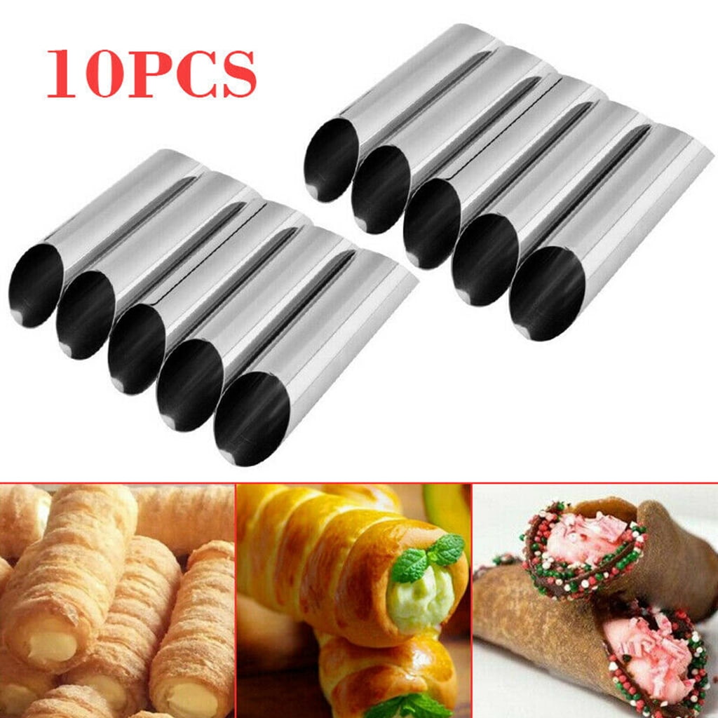 Set of 10 Conical Tube Cone Roll Moulds Steel Croissants Moulds Horn ...
