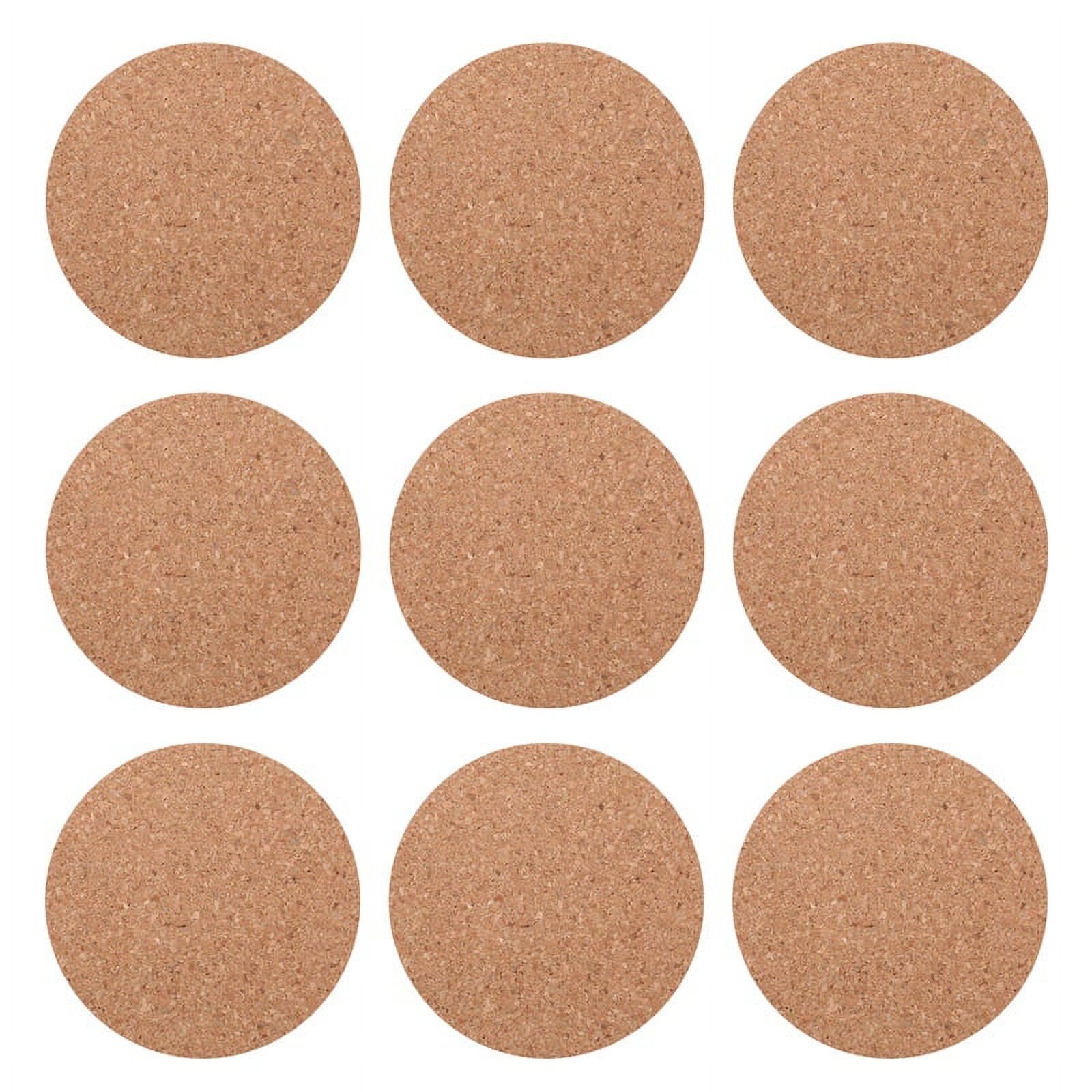 Set of 10 Cork Bar Drink Coasters - Absorbent and Reusable - 90mm, 5mm ...