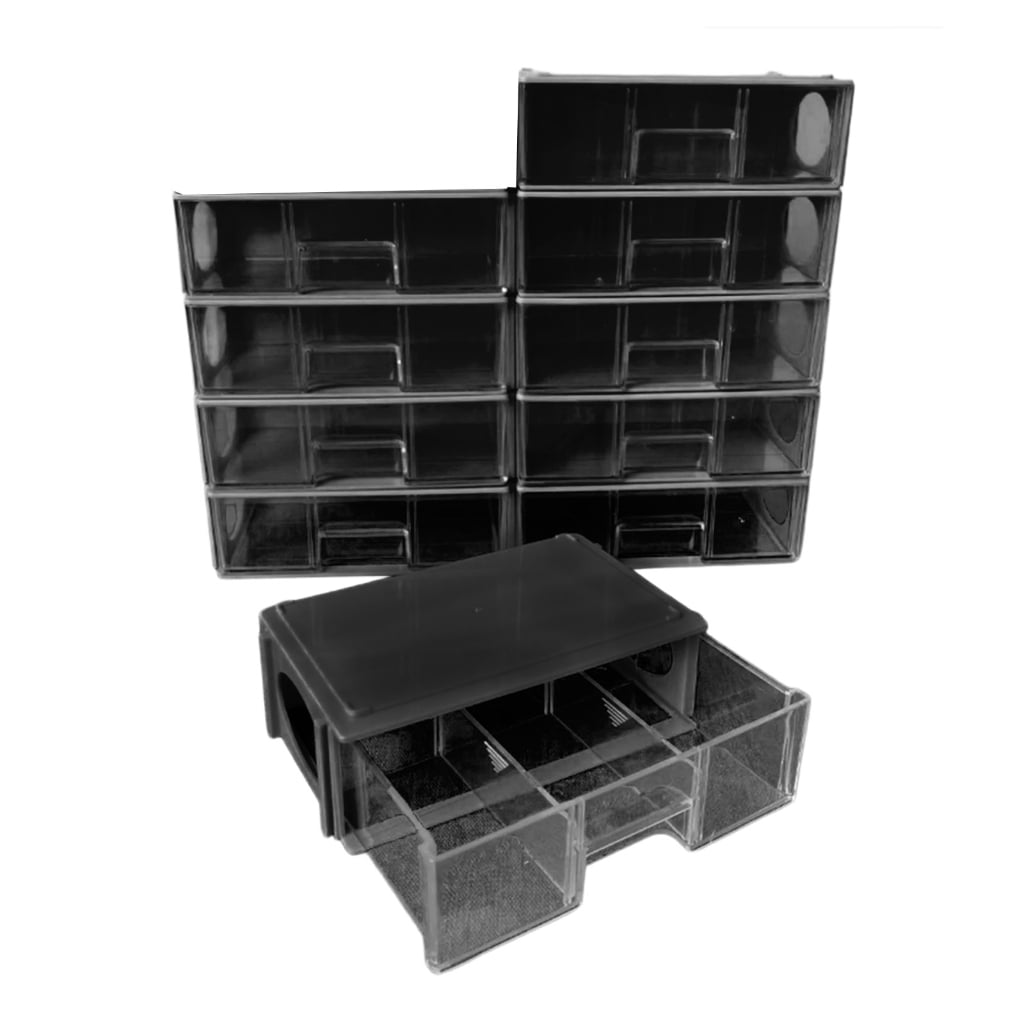 Set of 10 Craft Bead Divider Stackable Jewelry Component Organizer for ...