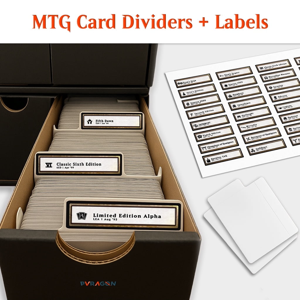 2-in-1 MtG Organization Power Pack | Dividers + Set Labels - Walmart.com