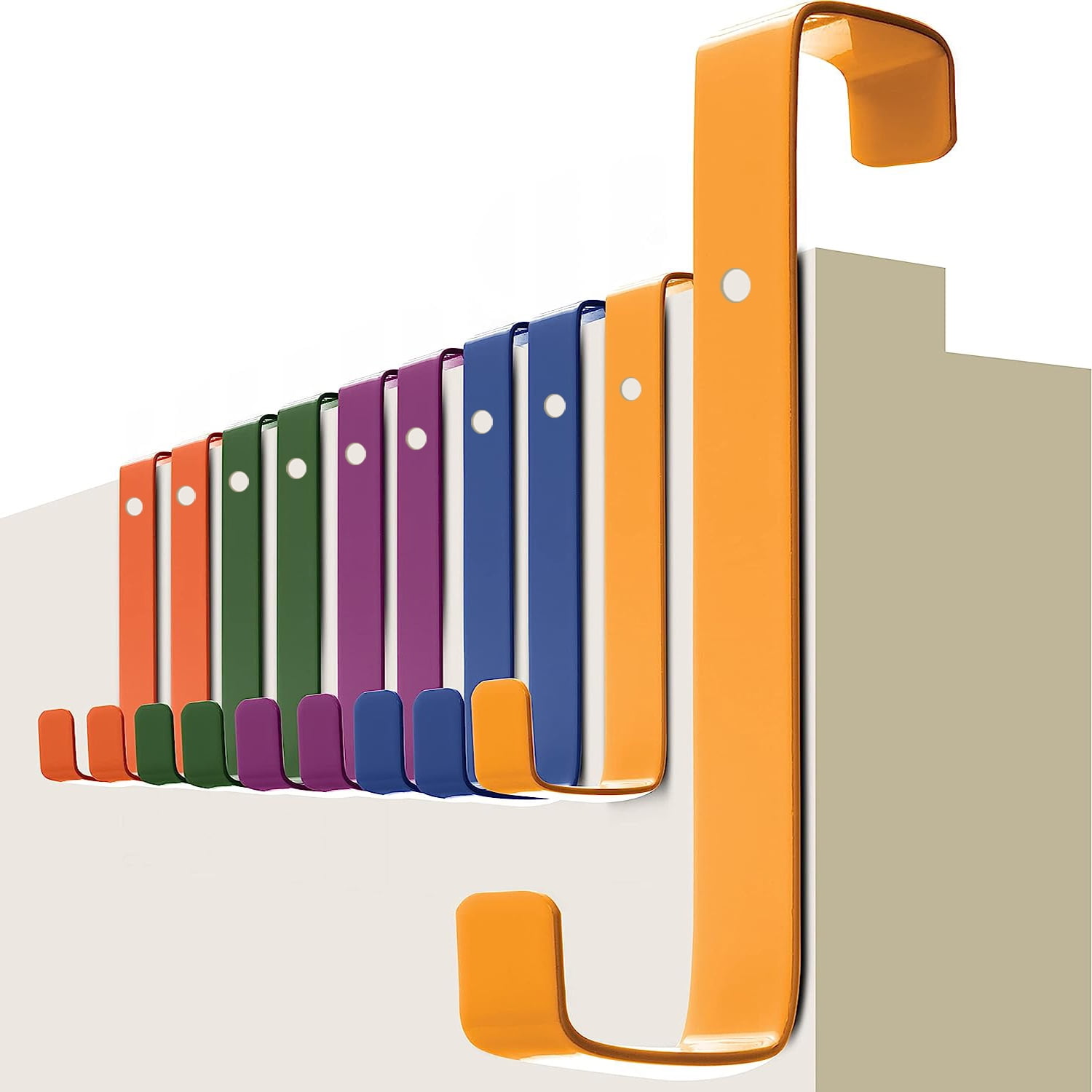 Set of 10 Door Hooks Solid Coat Hooks Door Hook Rail Door Coat Rack ...