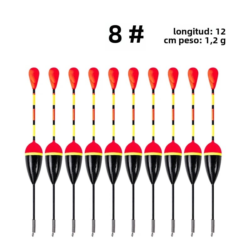 Set of 10 Fishing Floats in Mixed Colors and Sizes Sponge Float Bobber ...