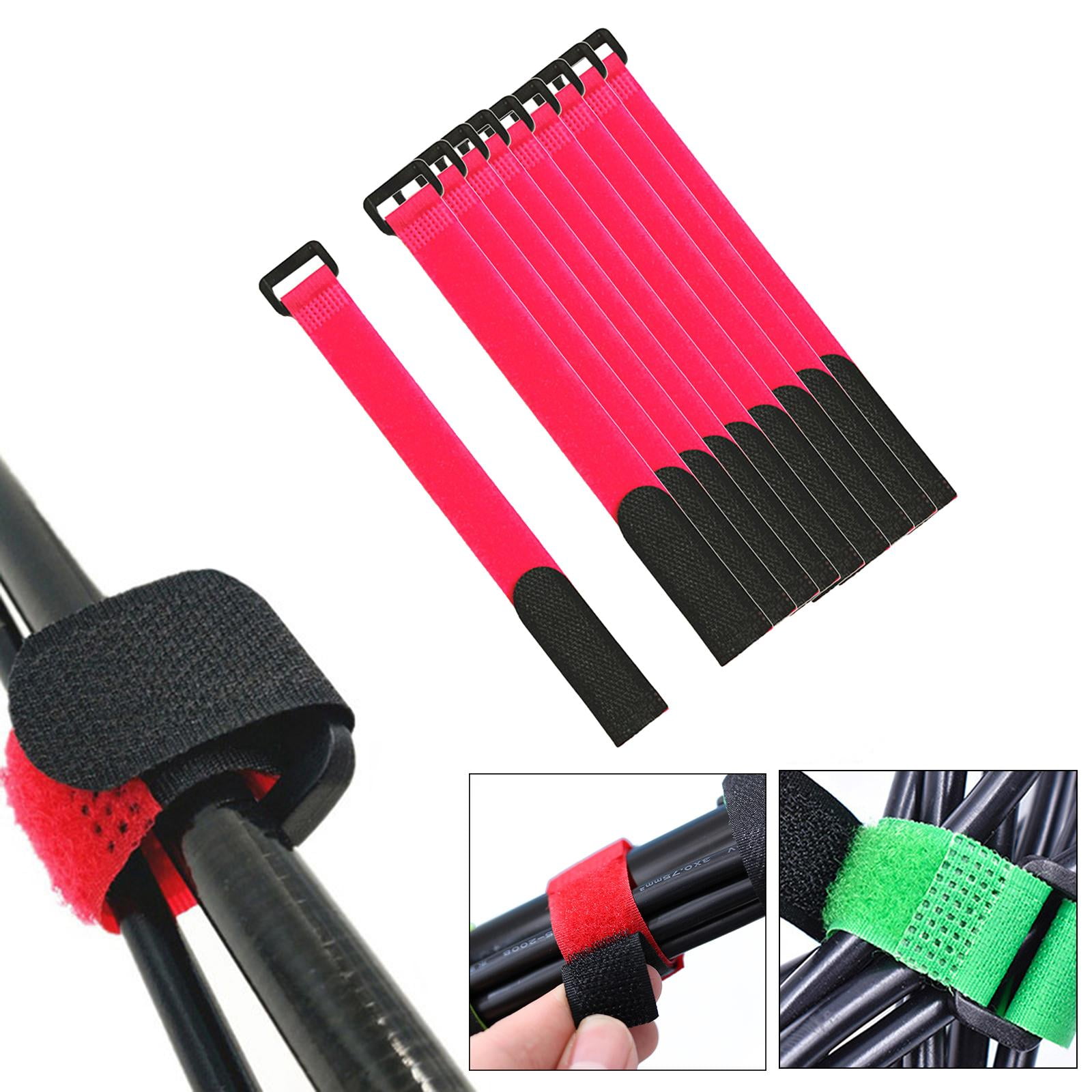 Set of 10 Fishing Rod Wrap Straps, Elastic Nylon Fishing Rods Belt Ties ...