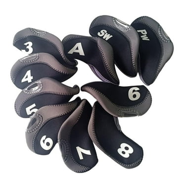 11Pcs/Set Golf Club Covers for Irons with Large Number Headcovers ...