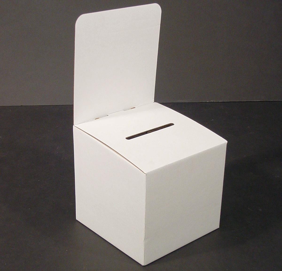 Set of 10, Large Suggestion Box with Removable Header, Cardboard Ballot ...