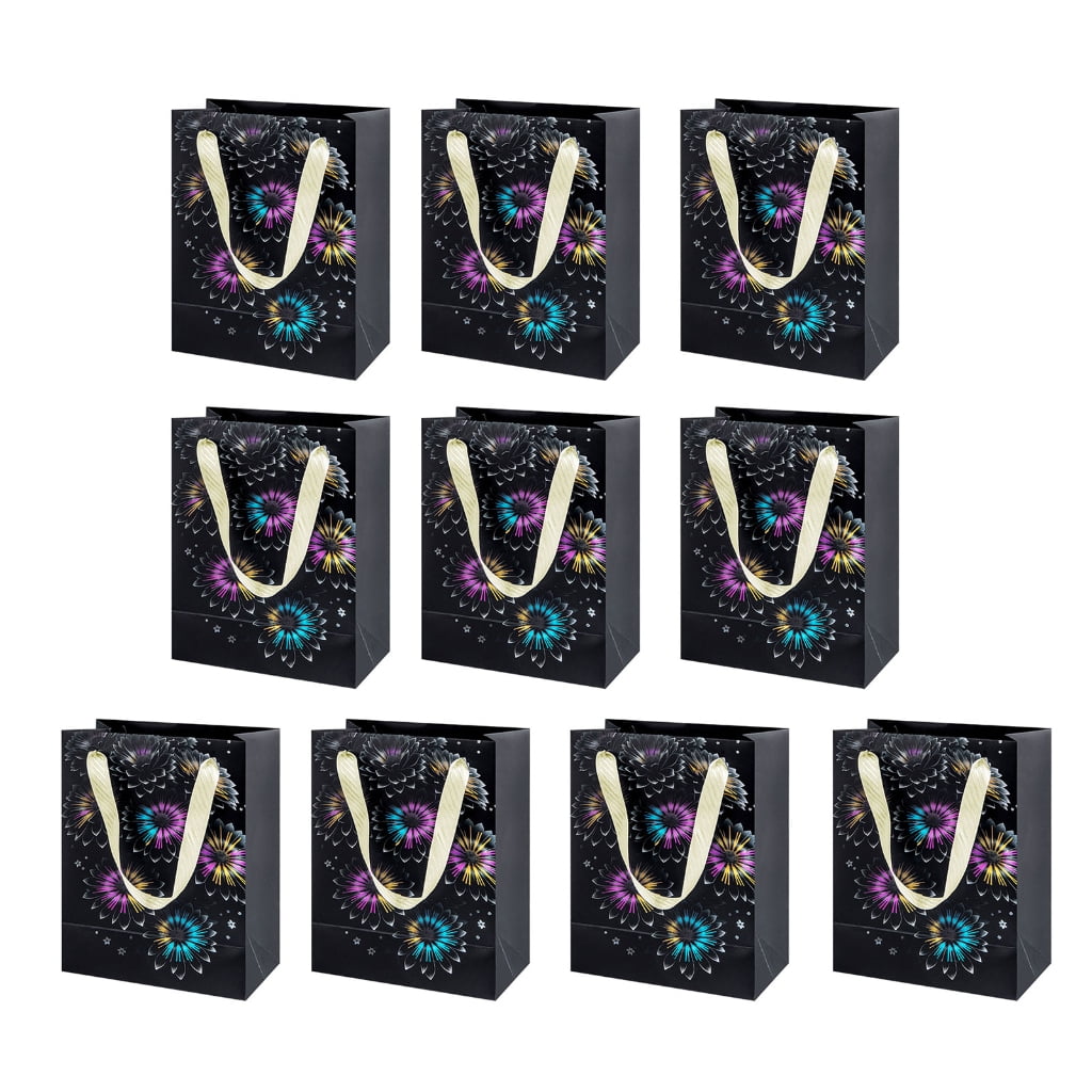 Set of 10 Multipurpose Paper Bags with Handles for Parties Handmade ...
