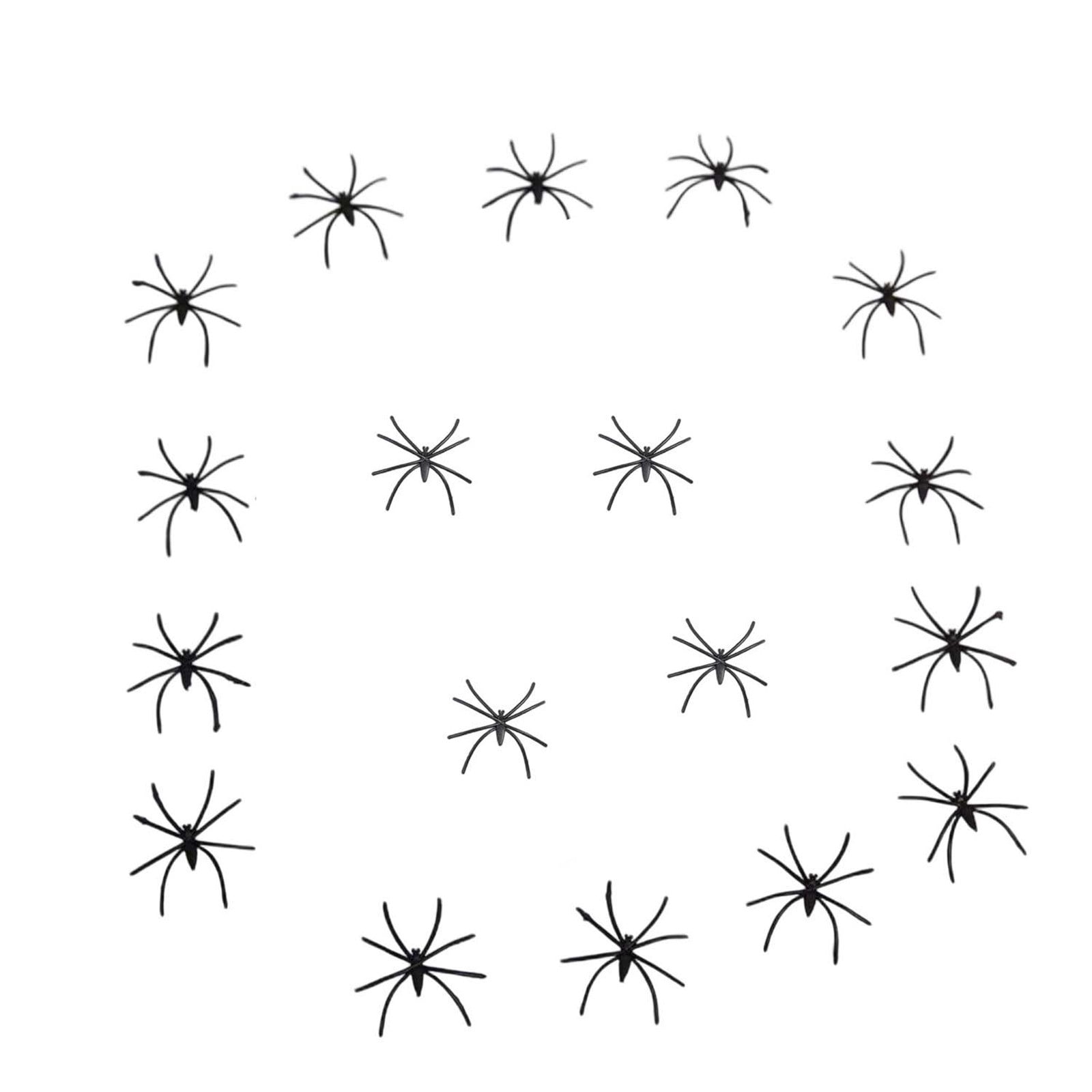 Set of 10 Realistic Plastic Spider Decorations for Halloween, Party ...