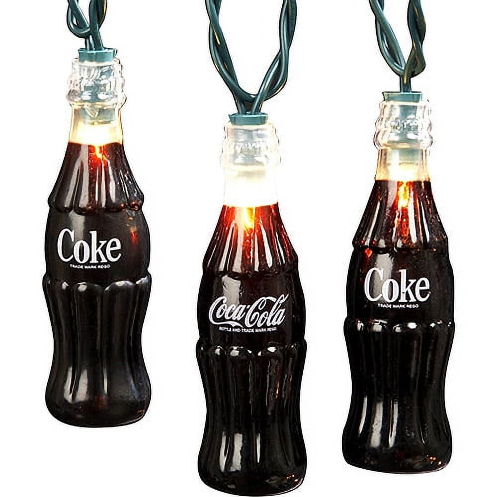 Set of 10 Retro-Style Coca-Cola Bottle Christmas Lights - Green Wire ...