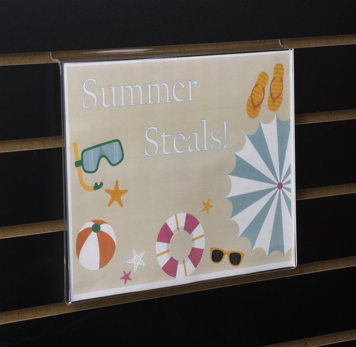 Set of 10, Slat Wall Sign Frames for 11x8.5 - Clear Plexiglas - Walmart.com
