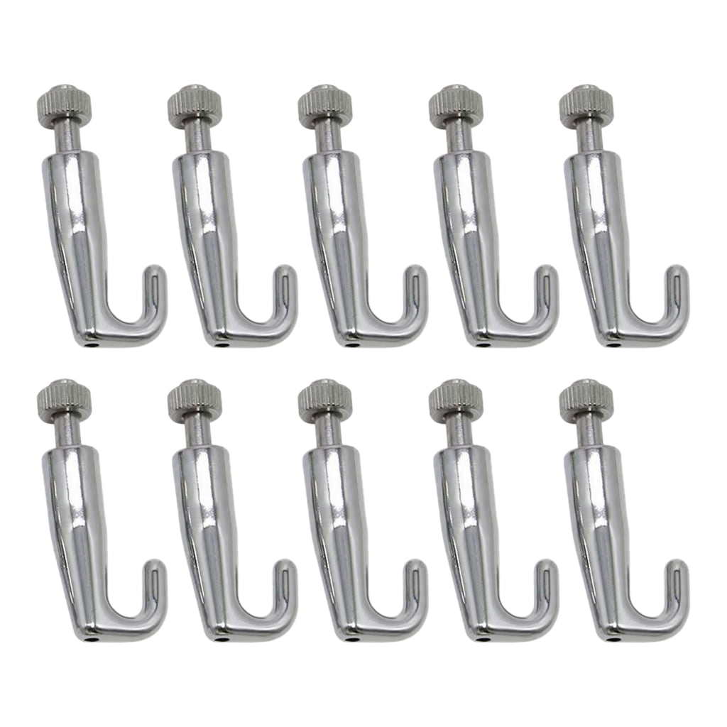 Set of 10 Slide Locking Artwork Hanging Hooks Wire Rope Metal Photo ...