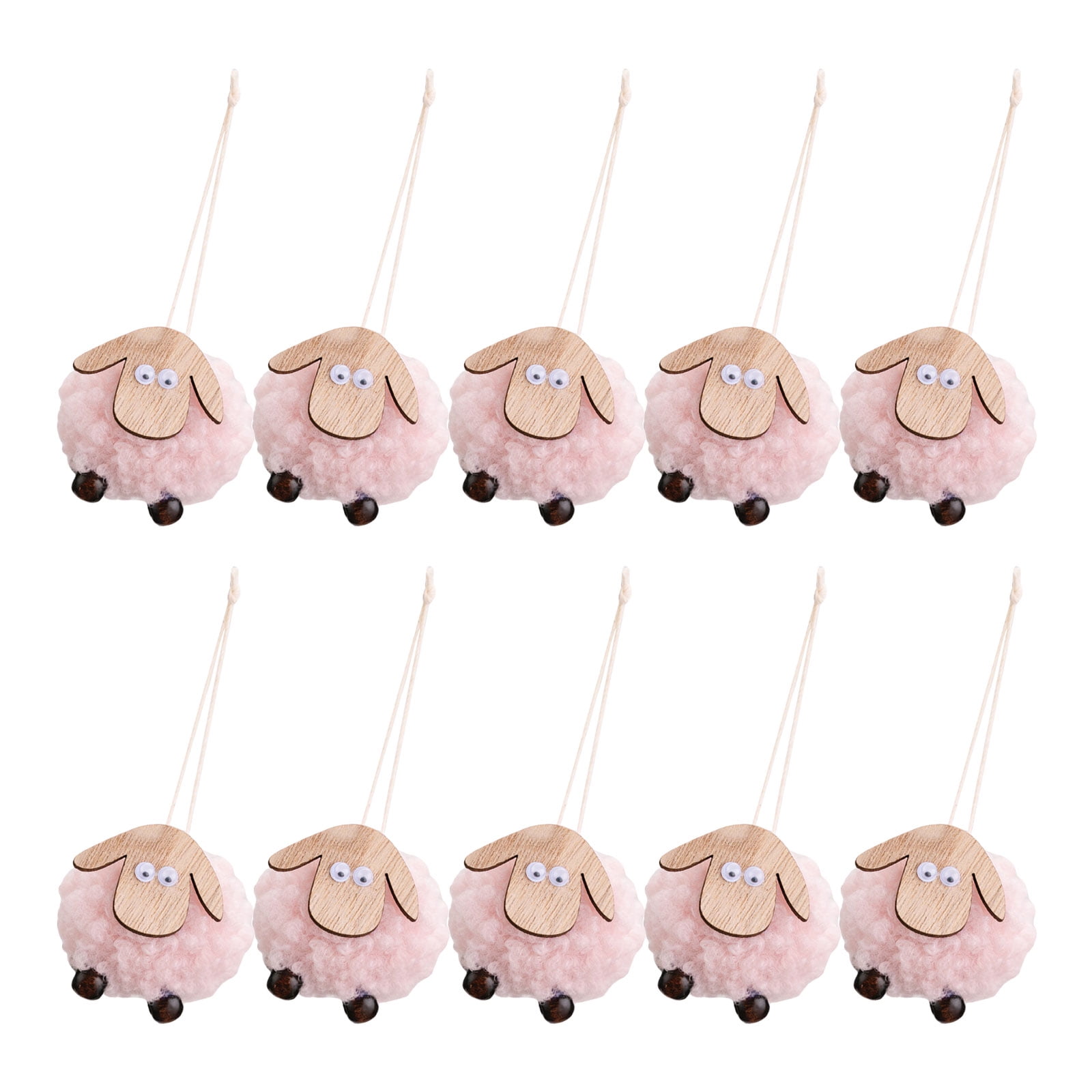 Set of 10 Soft Felt Sheep Christmas Tree Decorations Felt Sheep for ...