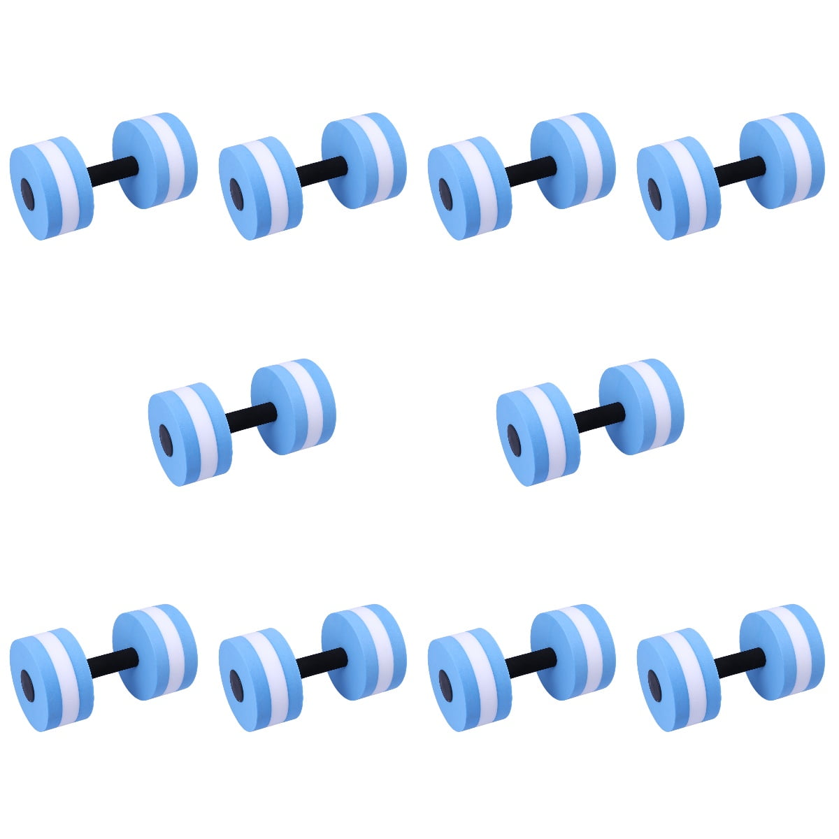 Set of 10 Water Aerobic Weights Aquatic Exercise Dumbbell Women's ...