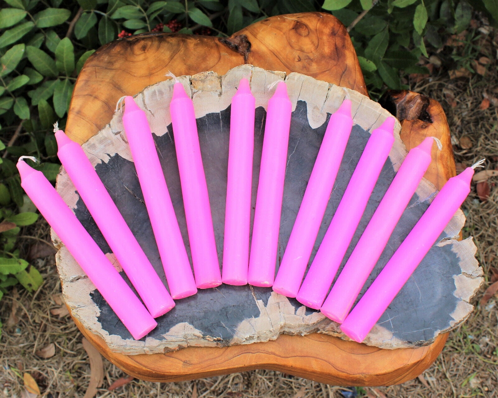 Set of 10 x 6" Taper Spell Candles: PINK (Pagan Wicca Altar Household ...