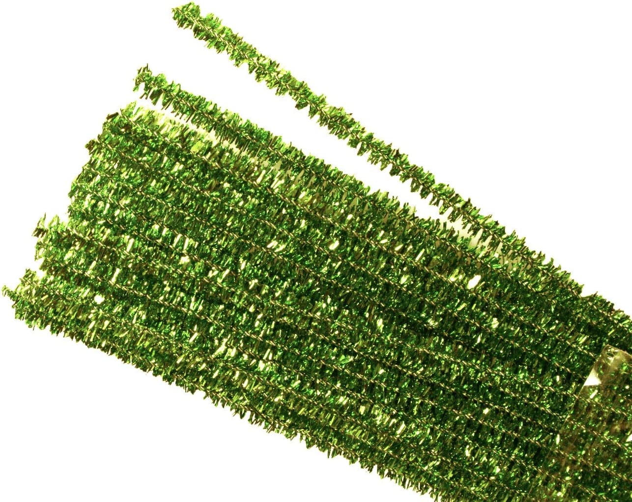 Set of 100 Metallic Tinsel Pipe Cleaners for Kids Crafts, Embellishing ...