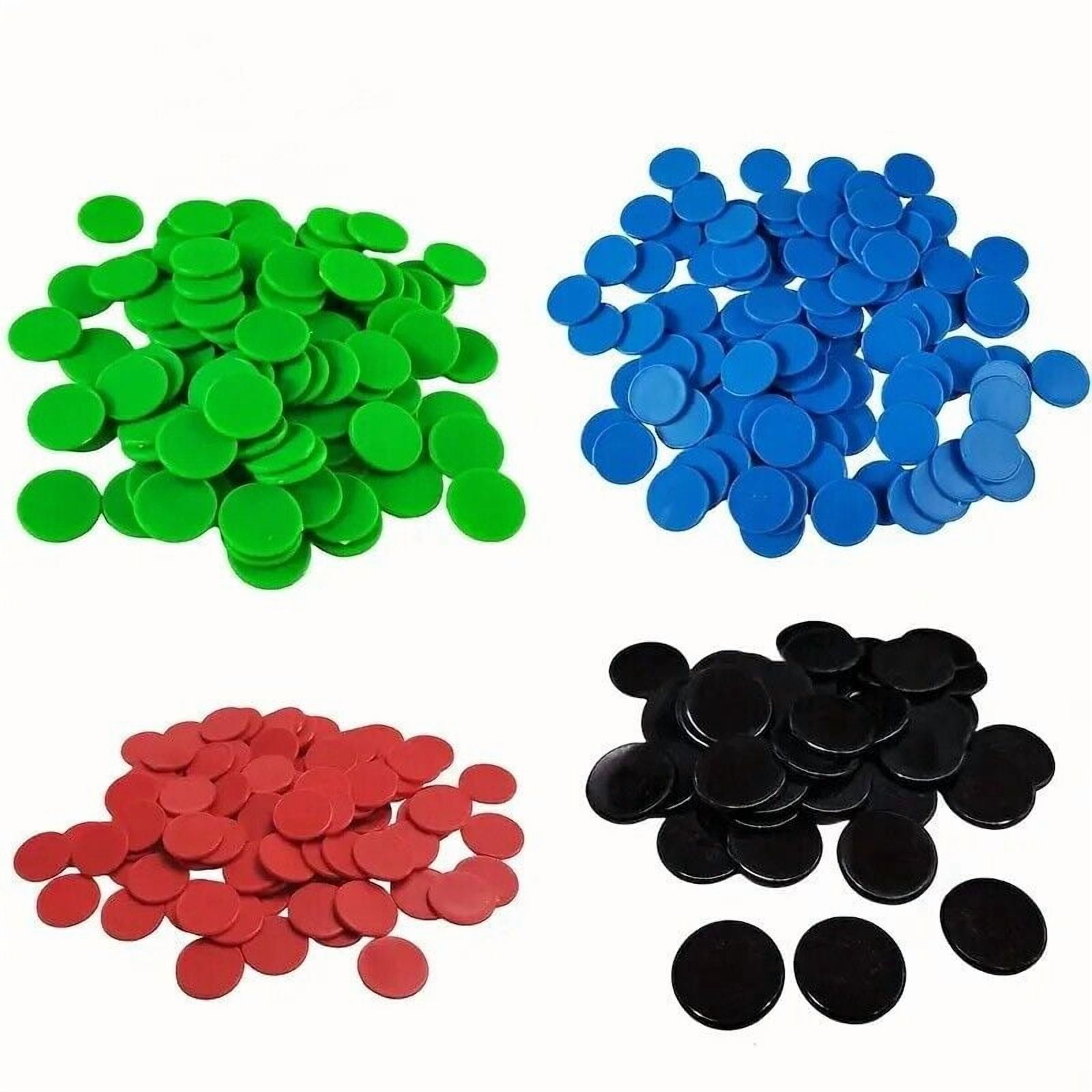 Set of 100 Opaque Plastic Learning Counters Mini Poker Chips Game ...