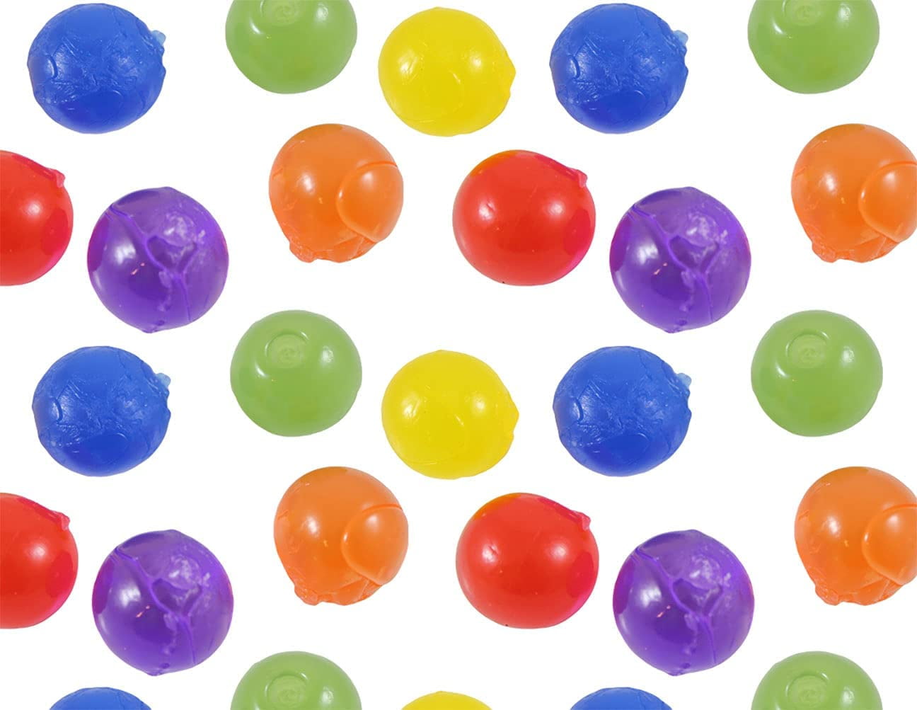 Set of 100 Small 1" Squishy Jelly Gooey Gel Sensory Squeeze Balls OT ...