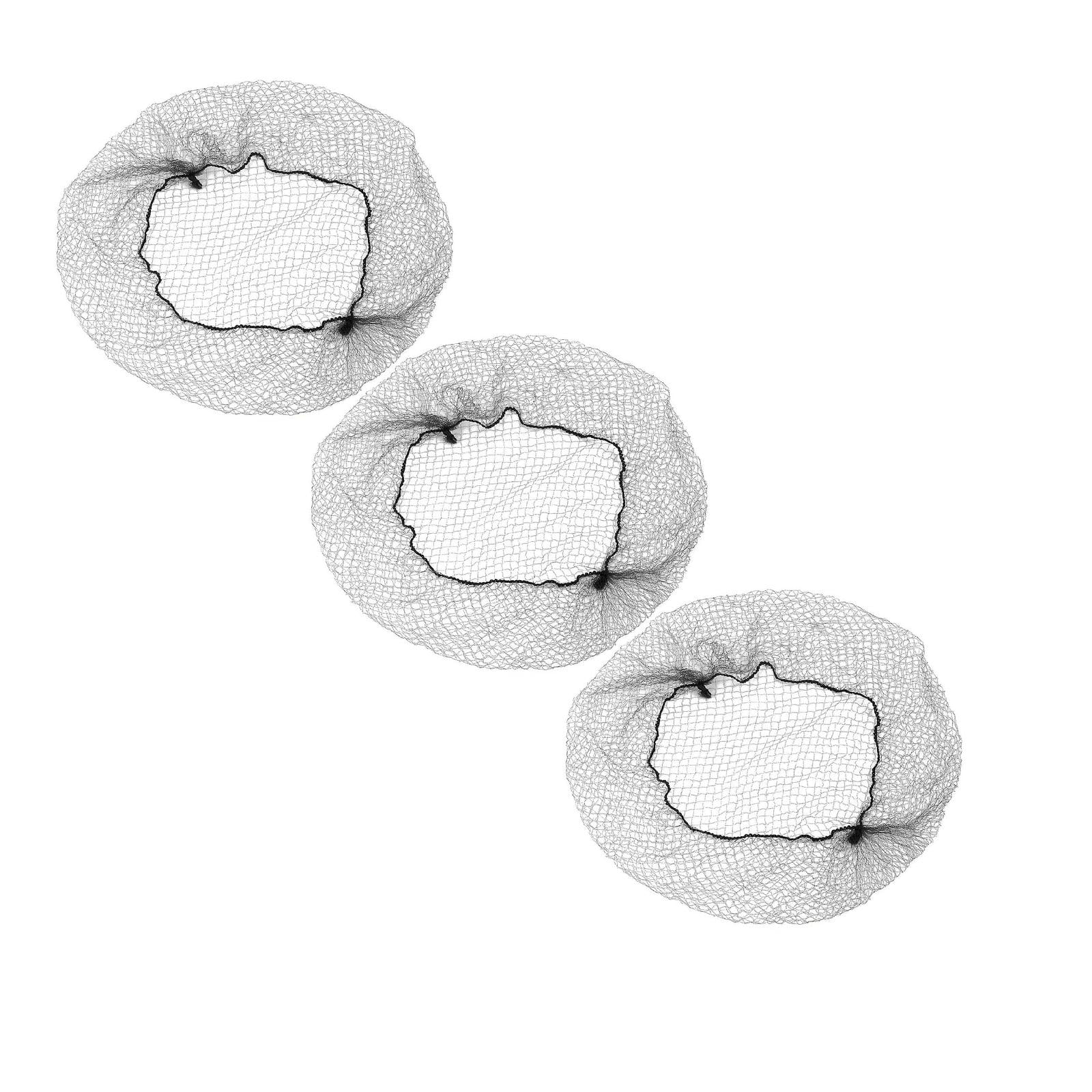 Set of 100Pcs Black Hair Net Invisible Elastic Edge Mesh Stretchable ...