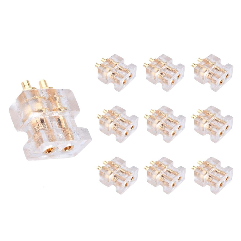 Set of 10pcs 0.78mm Double Pin Earphone Plugs for Professional Sound ...