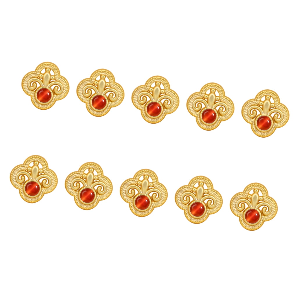 Set of 10pcs Antique Design Alloy Shirt Buttons With Lucky Symbols ...
