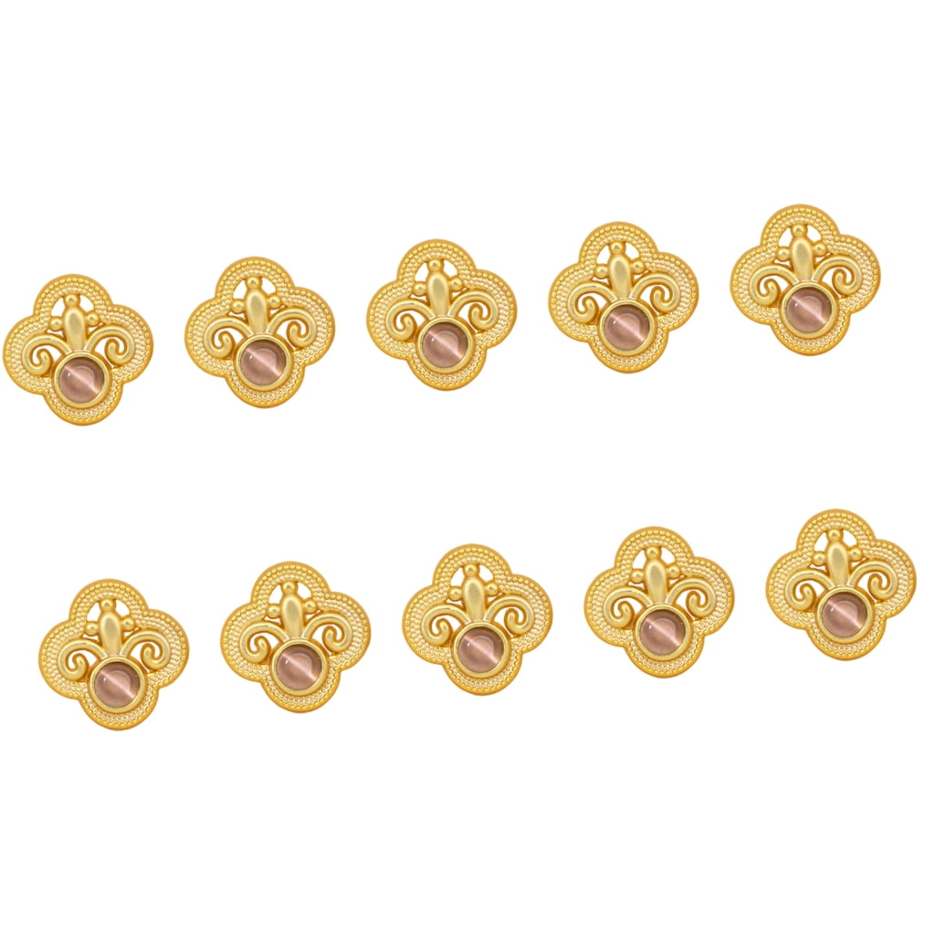 Set of 10pcs Antique Design Alloy Shirt Buttons With Lucky Symbols ...