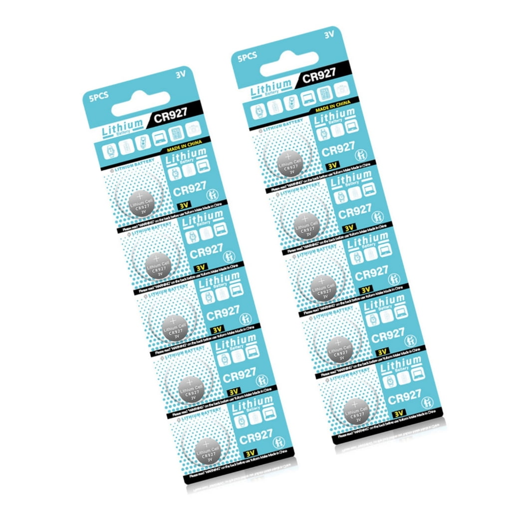 Set of 10pcs CR927 Coin Cell Battery for Pedometers And LED Lights 3V ...