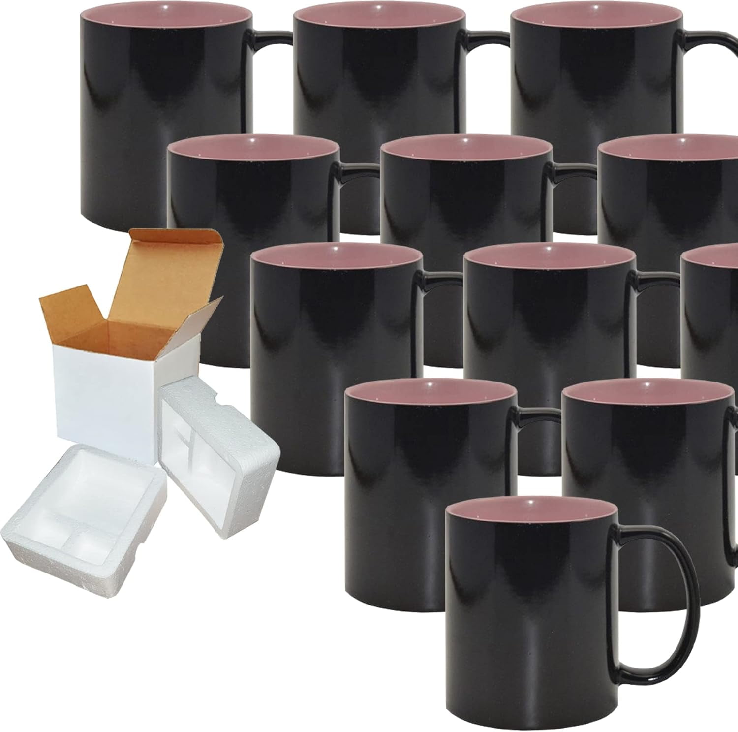Set of 12 11 oz Magic Mugs INNER Professional Grade Sublimation Mug ...