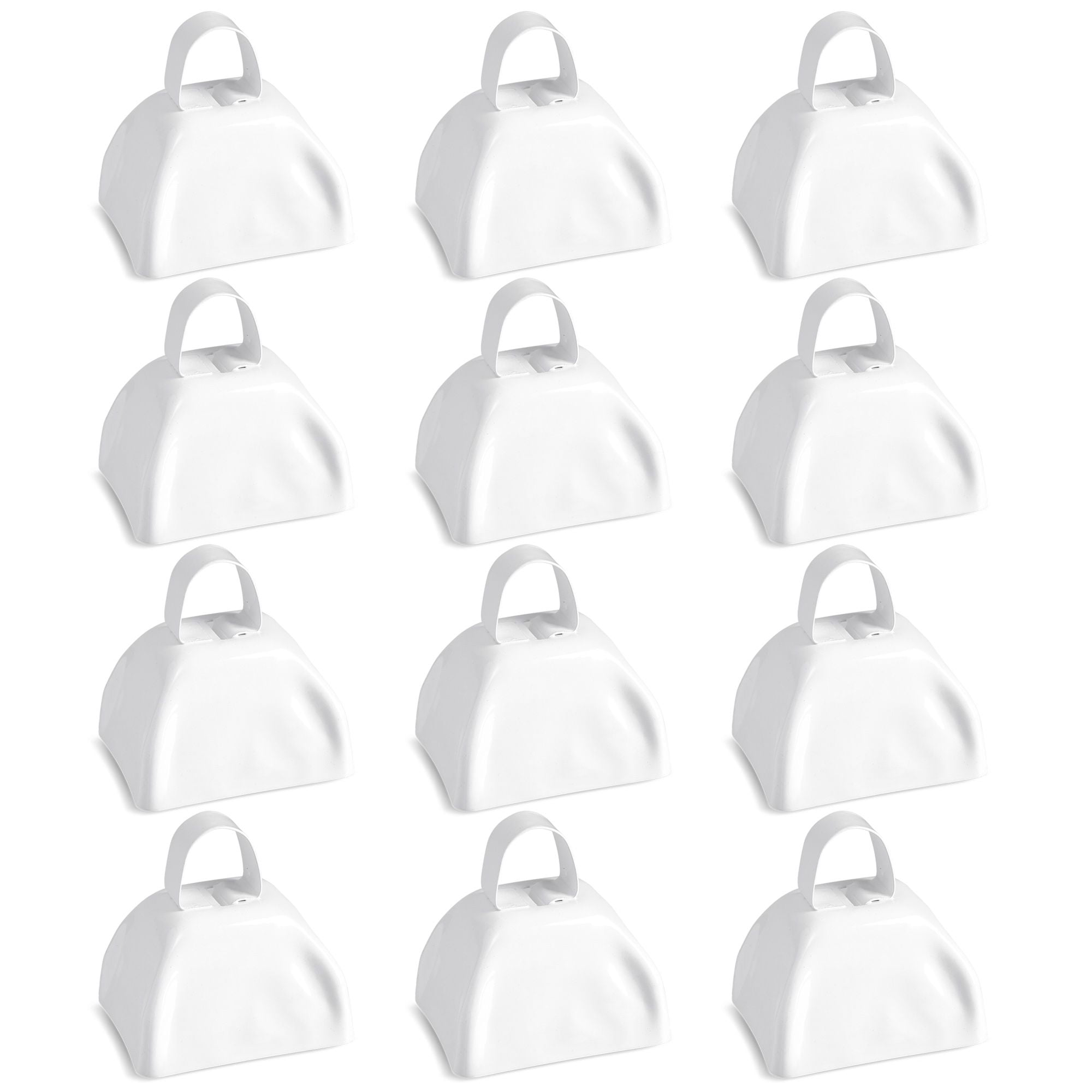 Set of 12 3-inch Cowbells with Handle, Hand Percussion Cow Bells Noise ...
