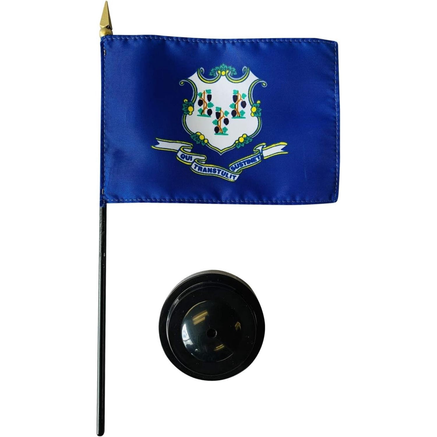 Set of 12 4x6 E-Gloss Connecticut Stick Flag - Flag Only - Made in The ...