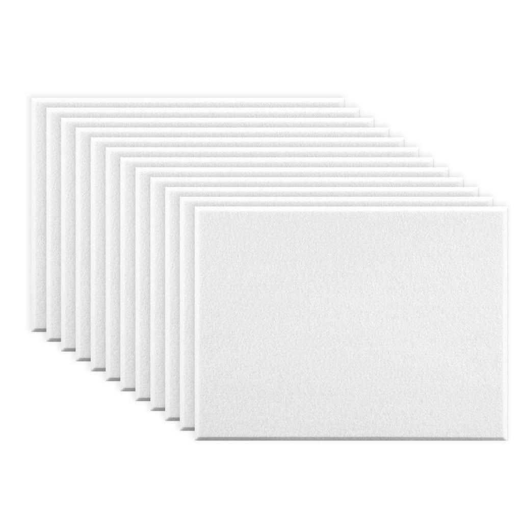 Set of 12 Acoustics Foam Wall Tiles Rectangular Foam Panel Polyester ...
