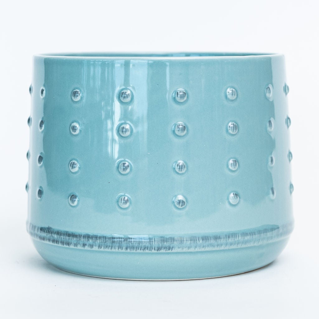Set of 12 Aqua Blue Dotted Planter - Walmart.com