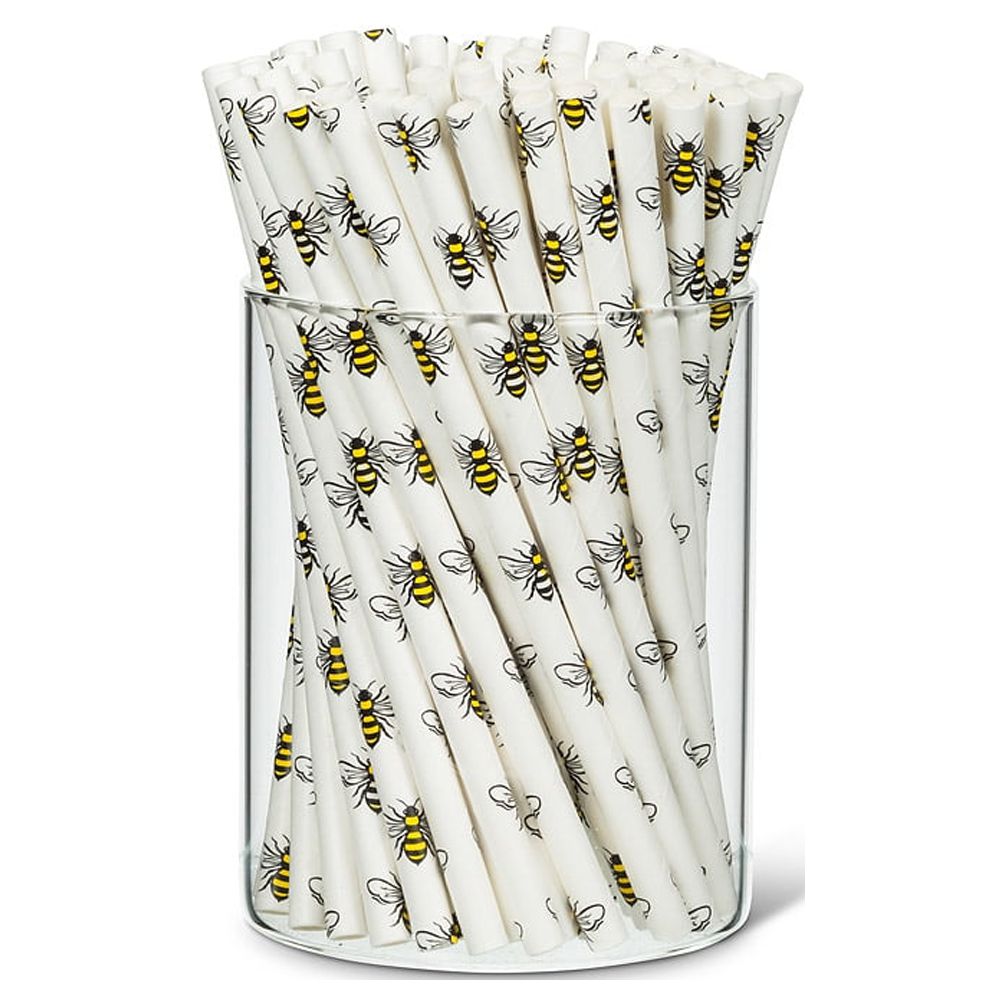 Set of 12 Bee Print Cocktail Straws 100 Pieces - Walmart.com