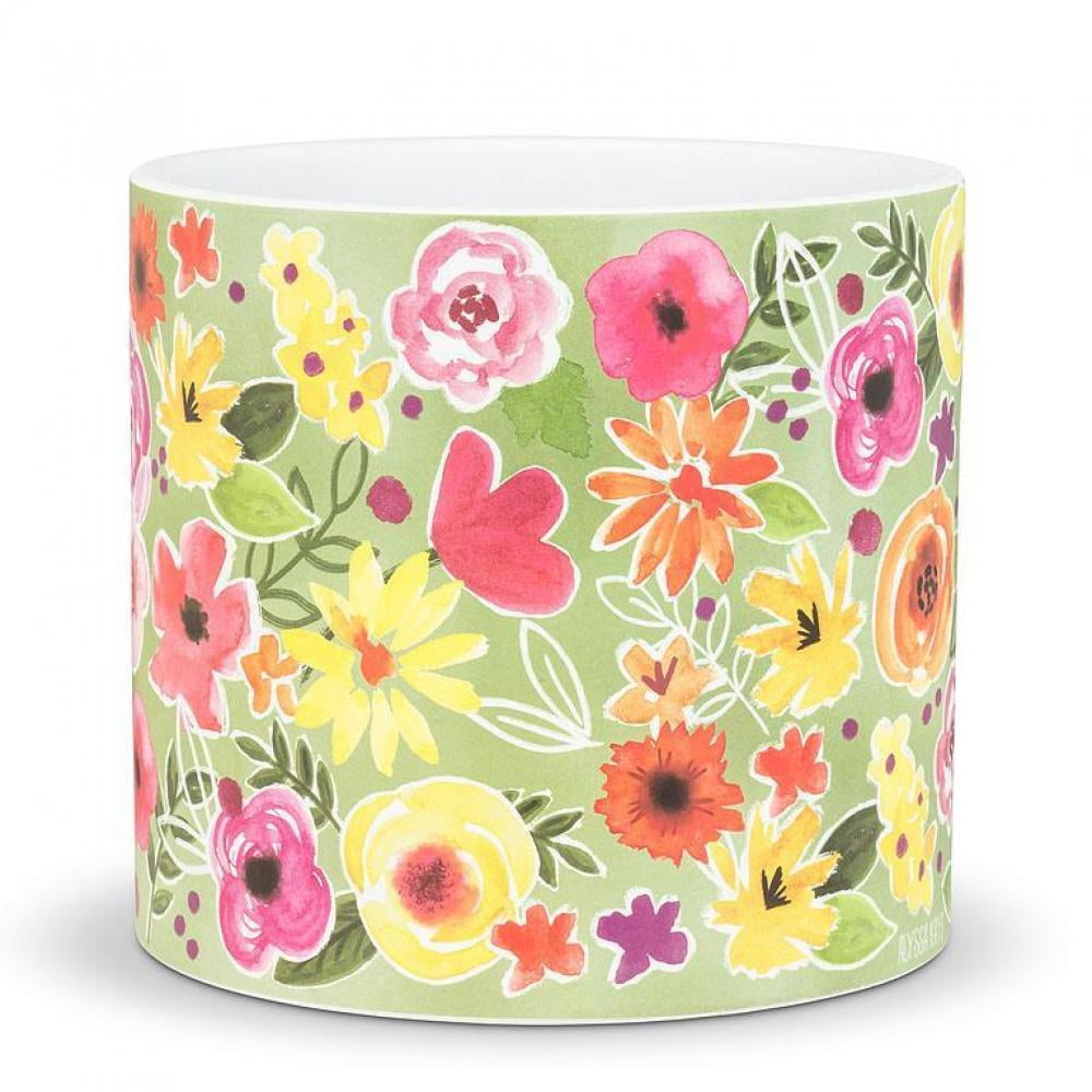 Set of 12 Bold Floral Planter - Walmart.com