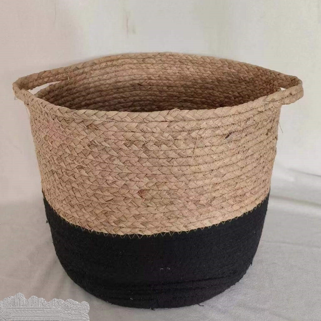 Set of 12 Brown And Black Handled Basket - Walmart.com