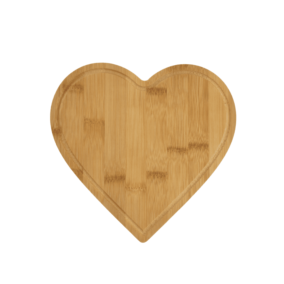 "Set of 12 - 8"" Heart Shape Bamboo Kitchen Chopping Boards with Juice ...