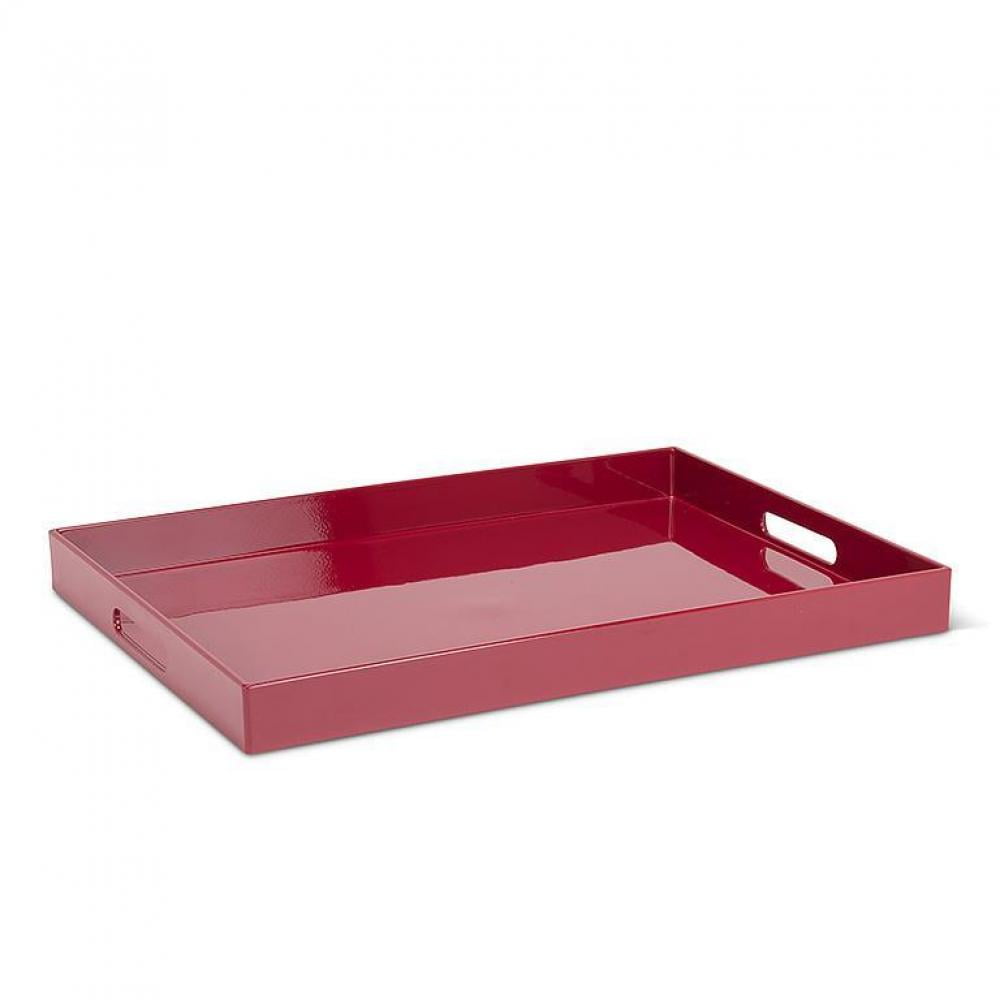 Set of 12 Burgundy Glossy Rectangle Tray - Walmart.com