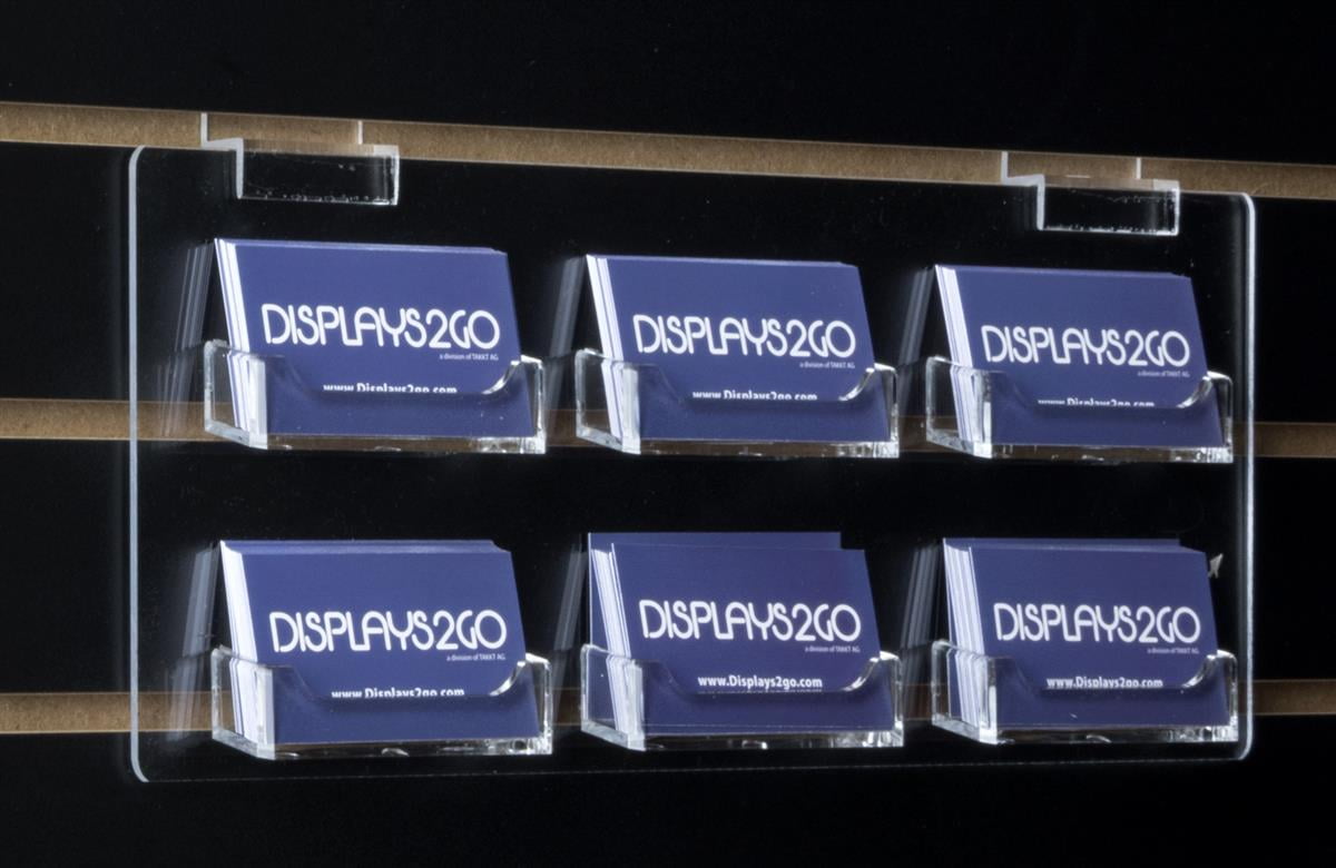 Set of 12, Business Card Racks for Use On Slatwall Panels, 6 Horizontal ...