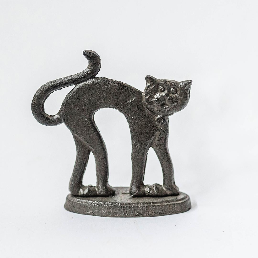 Set of 12 Cast Iron Cat Figurine - Walmart.com