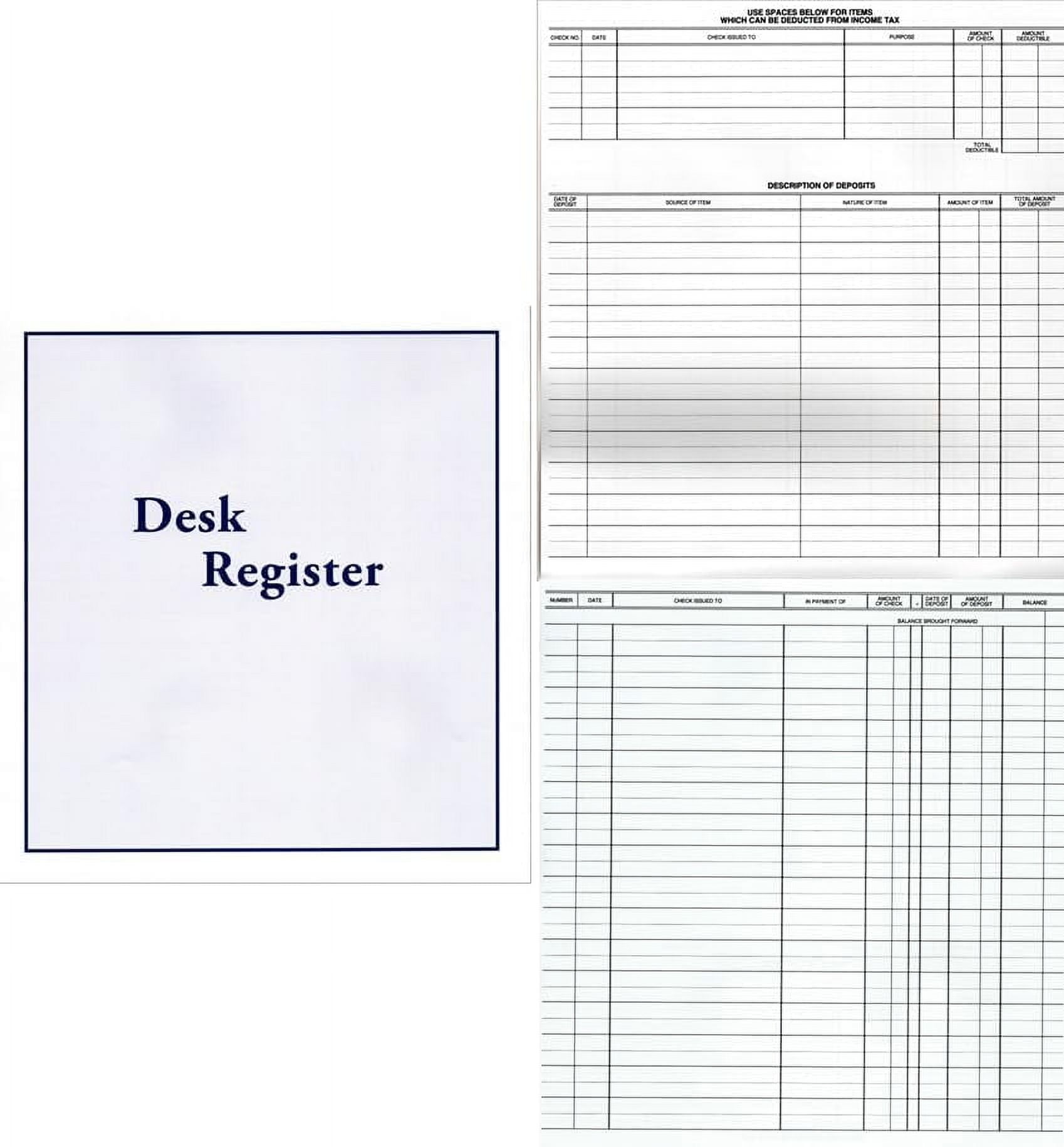 Set of 12 Check Desk Registers, Size 8 1/2" x 9 1/4", Executive ...