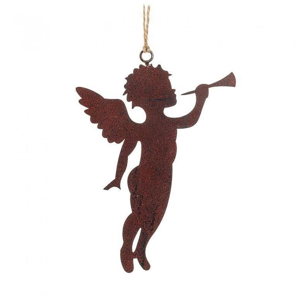 Set of 12 Cherub With Trumpet Flat Ornament - Walmart.com