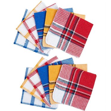 World's Best Dish Cloth Set - 6 Pack Assorted, Kitchen Utility Washing ...