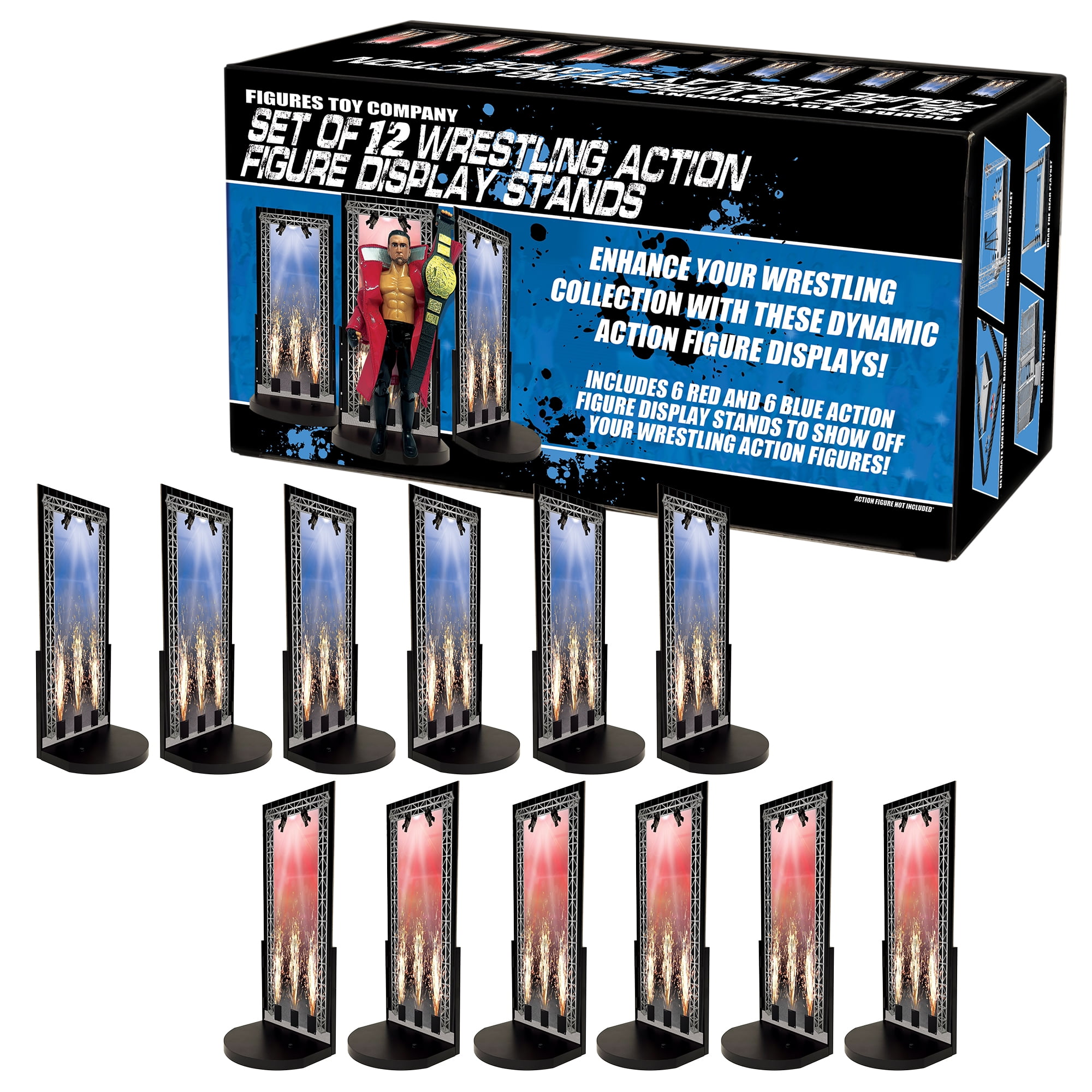 Set of 12 Display Stands for WWE Wrestling Action Figures - Walmart.com