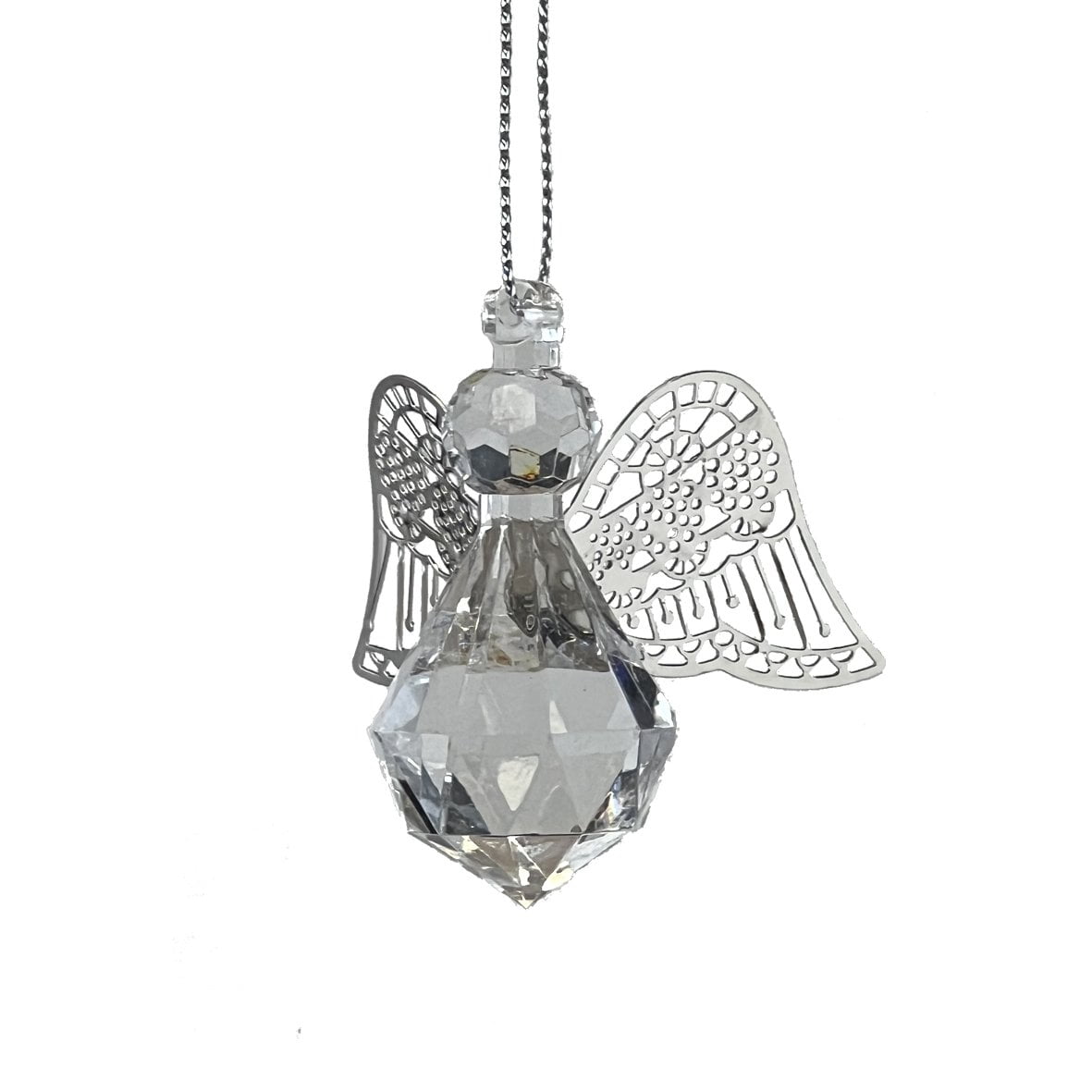 Set of 12 Drop Angel With Metal Wings Ornament - Walmart.com
