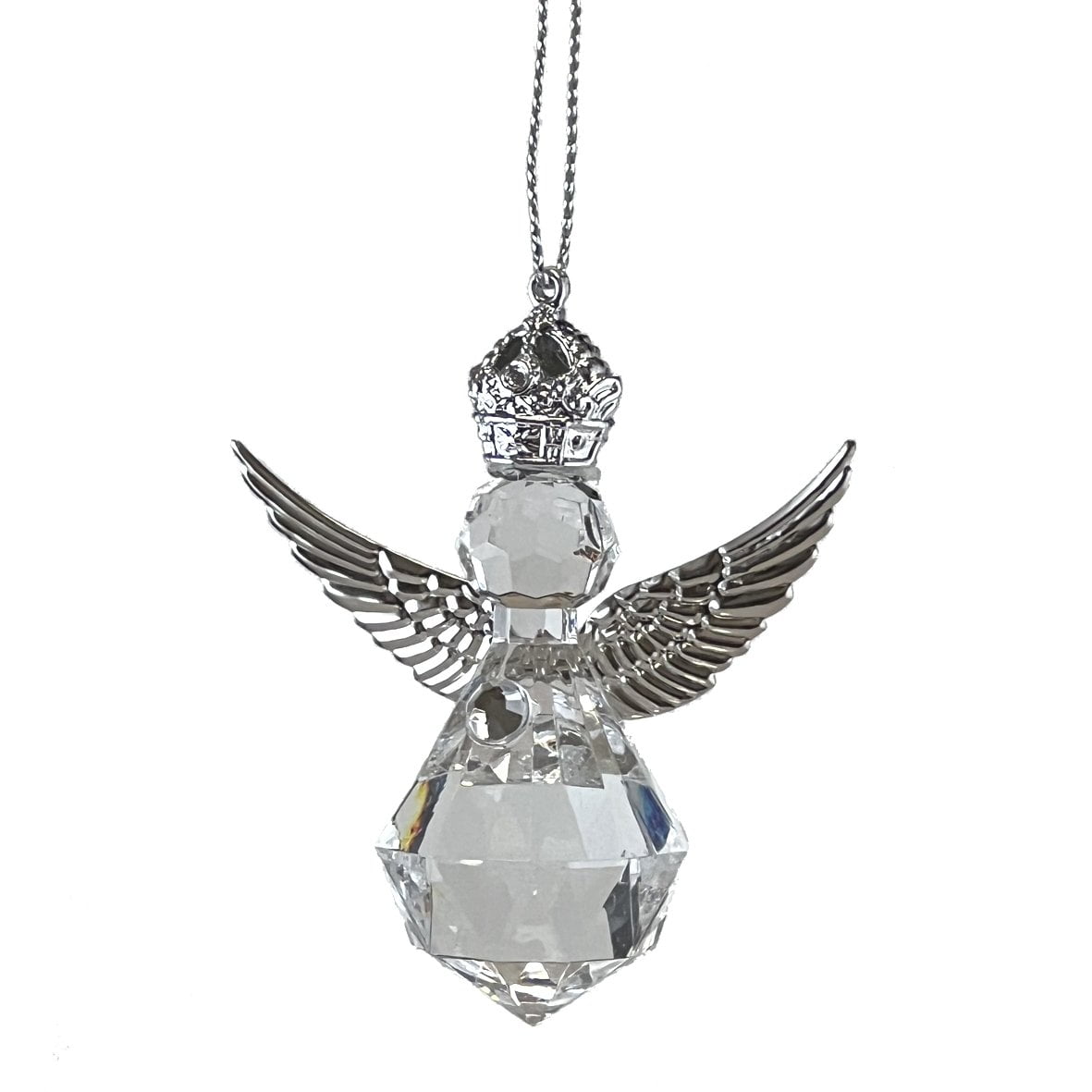 Set of 12 Drop Angel With Metal Wings Ornament - Walmart.com