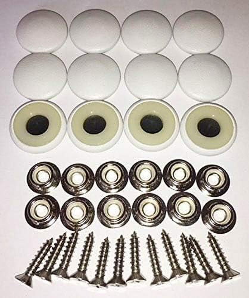 Set of 12 Dura Snap Upholstery Buttons #36 Bright White Vinyl - Walmart.com